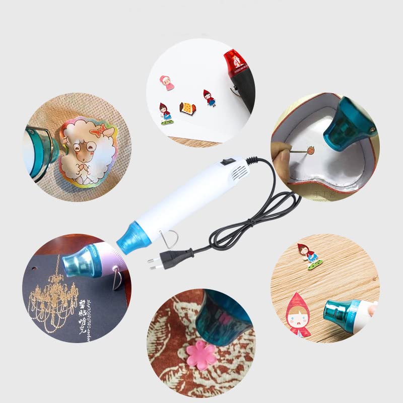 Beeiee Heat Gun for crafts,Mini Handheld Hot Air Gun,300W Portable Heat Gun for DIY Craft Embossing, Shrink Wrapping PVC, Drying Paint, Clay, Rubber Stamp