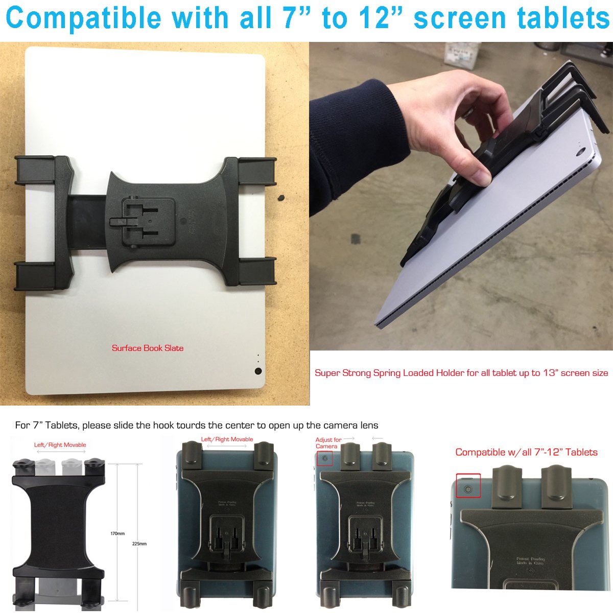ChargerCity LongArm Xtreme Tablet Beverage Drinks Cup Holder Mount for All Tablet Like Apple iPad PRO Air Mini Galaxy Tab Surface Pro Slate