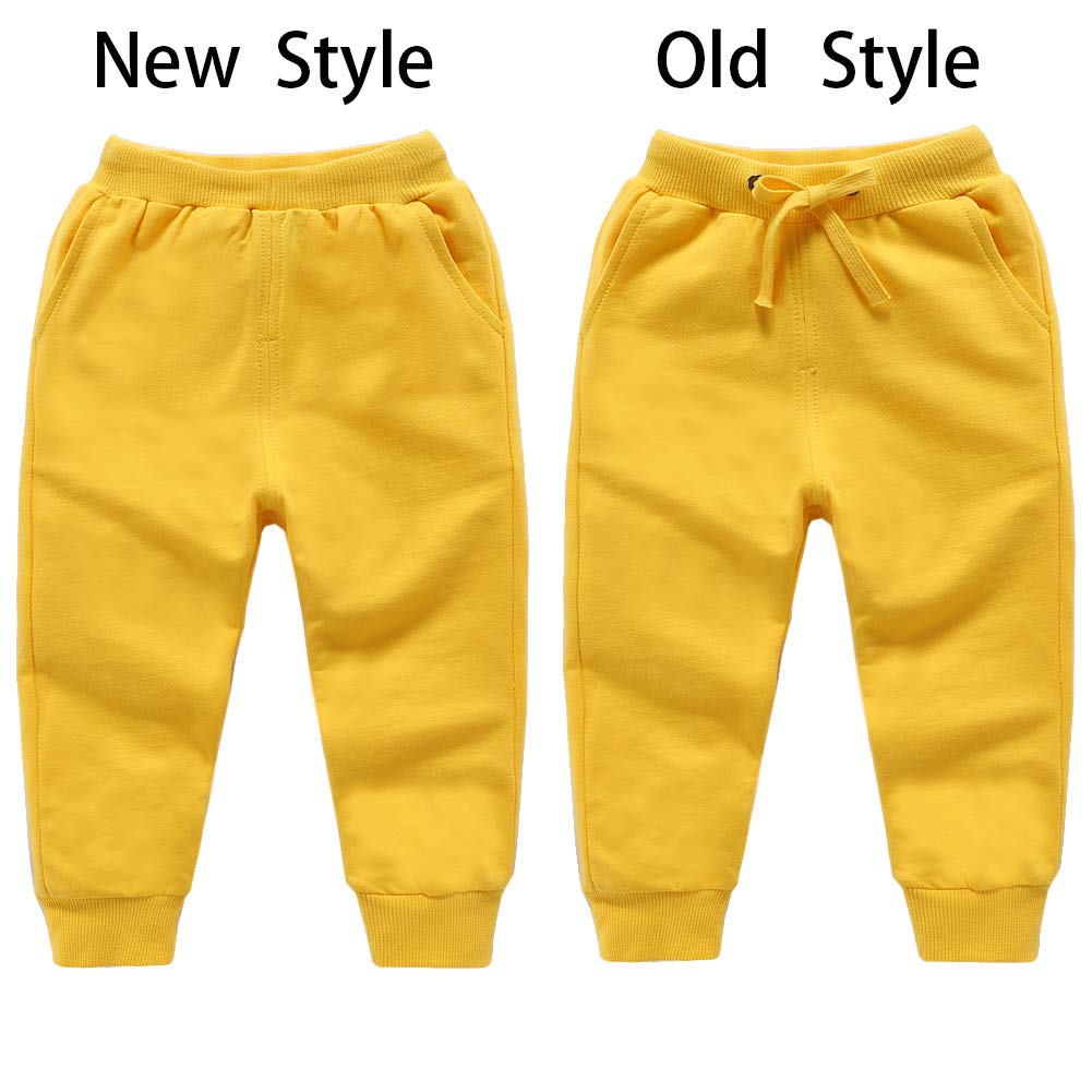HAXICO Unisex Kids Solid Cotton Elastic Waist Winter Pants Toddler Baby Bottoms Active Sweatpants