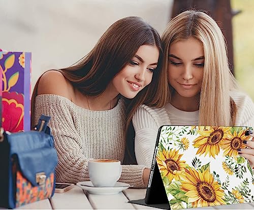 Case for iPad Mini 6 2021 8.3 Inch, Multi-Angle Smart Stand Cover Auto Sleep/Wake for iPad Mini 6th Generation 8.3 Inch，Watercolor Sunflower