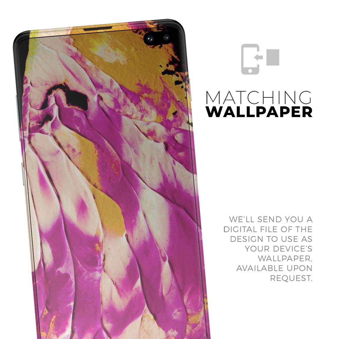 DesignSkinz Liquid Abstract Paint V15 Protective Vinyl Decal Wrap Skin Cover Compatible with The Samsung Galaxy S20 (Screen Trim & Back Glass Skin)