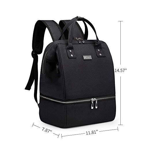 Breast Pump Bag Backpack, GOGOSO Pumping Bags with Cooler for Work Mom Breast Pump Carrying Diaper Bag Baby Shower Gifts(No Include Ice Pack)