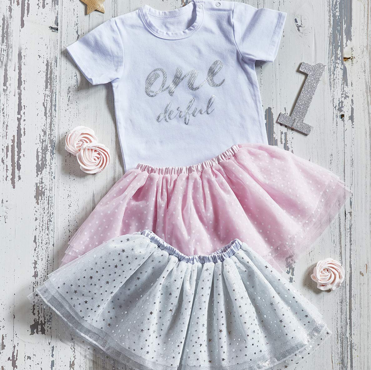 Stephan Baby My First Tutu Available in 5 Styles, Pink Sparkle Tulle, Fits 6-18 Months