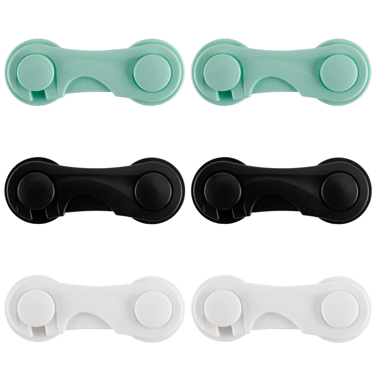 6 Pieces Child Safety Guard Lock Durable Child Proof Locks for Cabinet Doors,Closet Wardrobe,Refrigerator,Drawers 3M Double-Sided Tape Safety Guard Lock