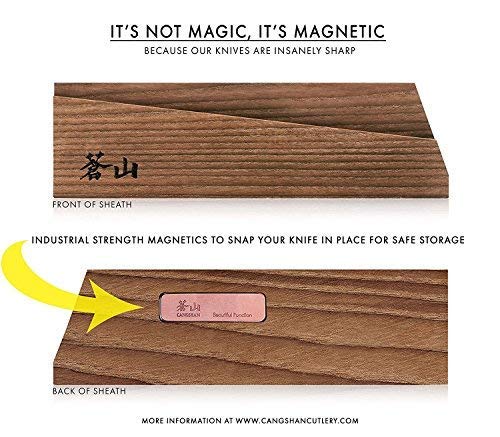 Cangshan TC Series 1021196 Swedish 14C28N Steel Forged 3-Piece Starter Knife Set with Wood Sheaths