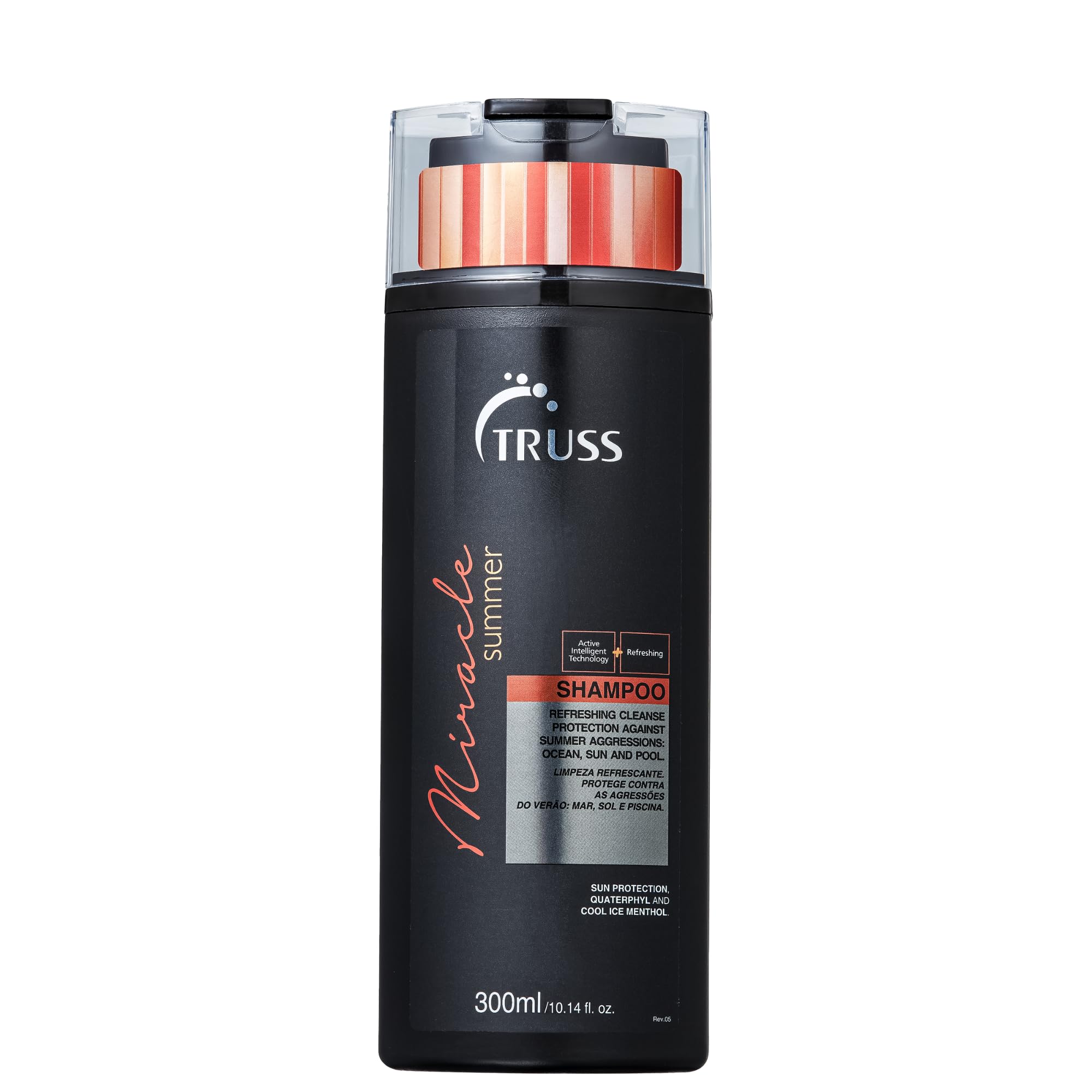 TRUSS Miracle Summer Shampoo - Protects Hair From Sun, Wind, Salt Damage, Chlorine Damage, Revitalizes, Repairs, Stops Color Fading, Adds Shine - Daily Use for All Hair Types