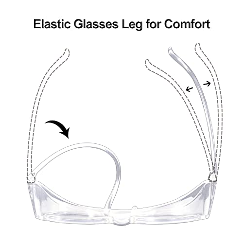 PSI Anti Fog Safety Glasses for Women Men, Cute Lab Stylish Anti-Scratch Protective Eyewear ,Blue Light Blocking Glasses Safety Goggles for Nurses Clear