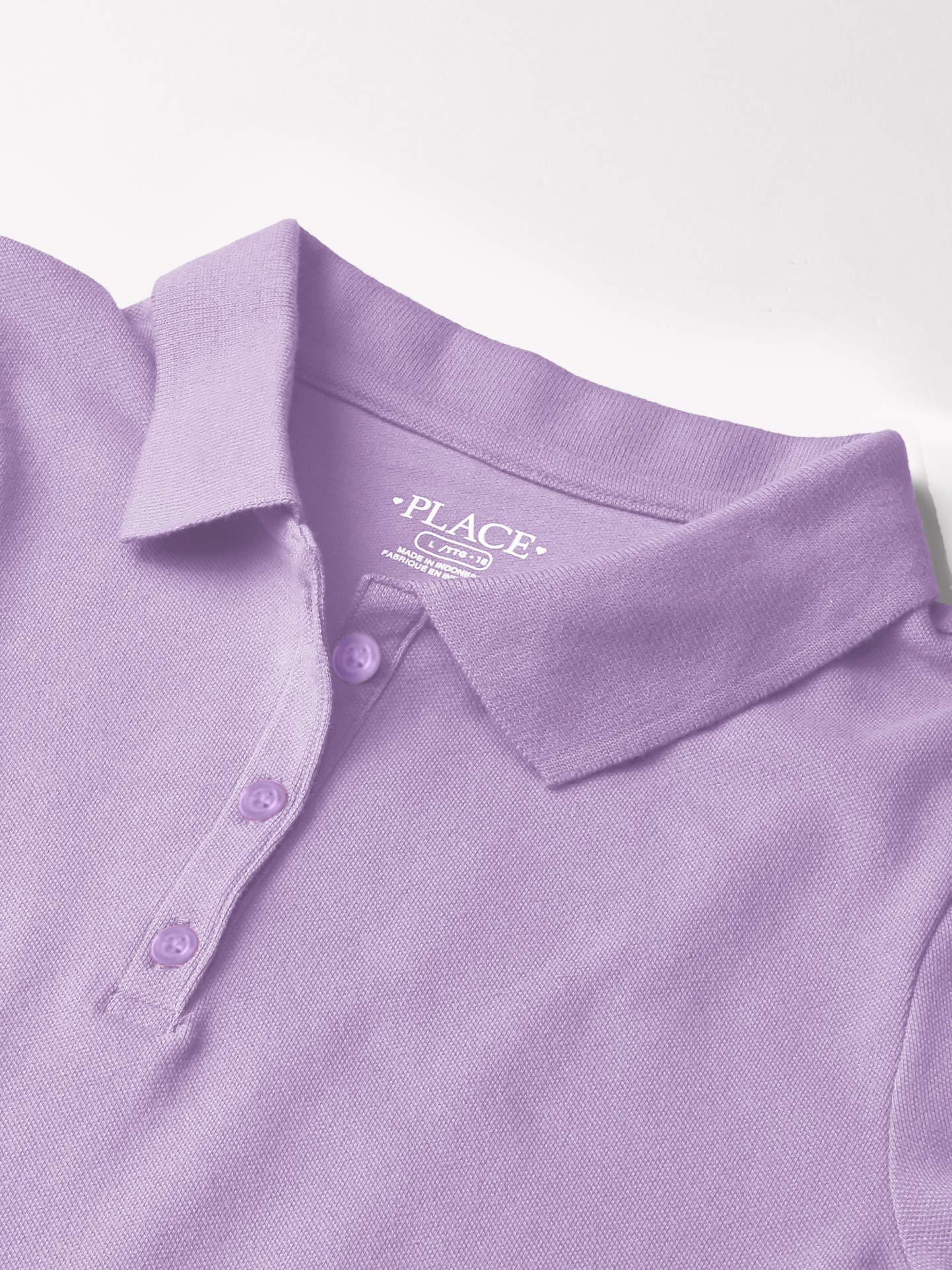 The Children's Place girls Uniform Pique Polo Shirt, Purple Prose, M 7 8 US