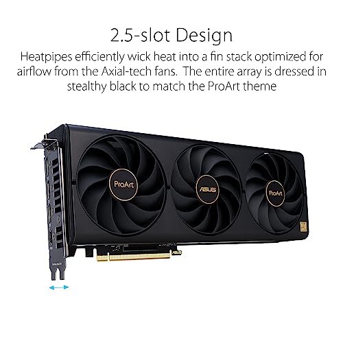 ASUS ProArt GeForce RTX™ 4070 Ti 12GB OC Edition GDDR6X Graphics Card (PCIe 4.0, 12GB GDDR6X, DLSS 3, HDMI 2.1a, DisplayPort 1.4a)