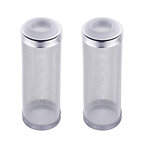 Quickun Stainless Steel Aquarium Flow Fish Filter Guard Net Shrimp Safe Inlet Inflow Protect Basket Mesh Media 16mm, 2Pcs