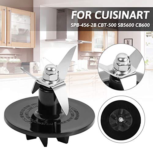 Blender Cutting Assembly ,Blender Blade Replacement Parts with Gasket fits Cuisinart Blenders CBT-500, SB5600, CB600,BFP-10CH…by Aooba