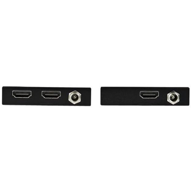 StarTech.com HDMI Over CAT6 Extender Kit - 4K 60Hz - HDMI Balun Kit - Signal up to 165 ft / 50m - HDR - 4:4:4-7.1 Audio Support (ST121HD20V), Black