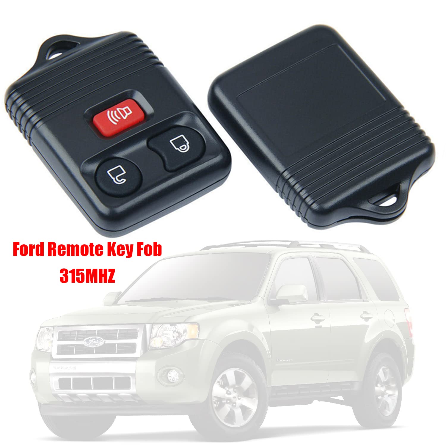 3 Buttons Remote Key Fob Remote Compatible with Ford 1998-2016 F150 F250 F350 Escape Expedition Explorer Ranger Lincoln(CWTWB1U331 CWTWB1U345) 2 Pack