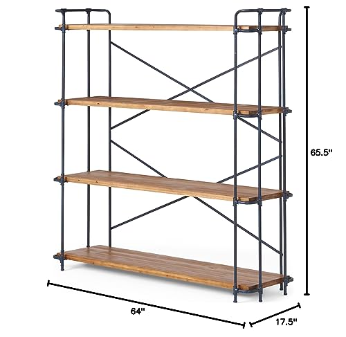 Christopher Knight Home Yorktown 4-Shelf Bookcase, Antique