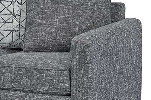 Ready To Live 57th Street Sofa Sectional, 81", Charcoal