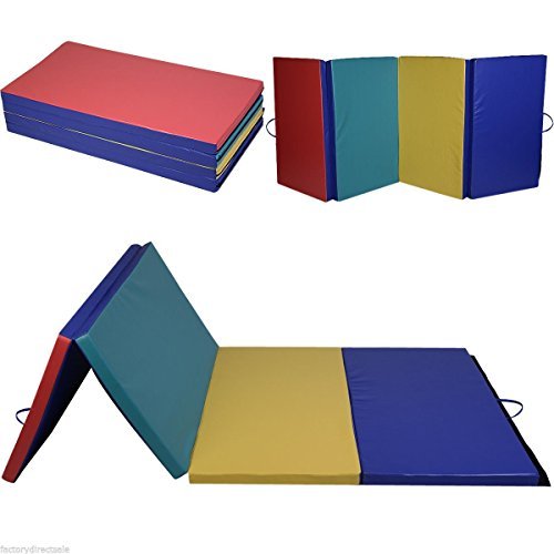 4'x8'x2 Pu Gymnastics Mat Gym Folding Panel Exercise Tumbling Pad 4 Colors Yoga