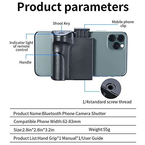 CAMOLA Pictar Smart Grip Griphone CapGrip Wireless Smartphone Selfie Booster Handle Grip Phone Stabilizer Stand Holder Shutter Release 1/4 Screw