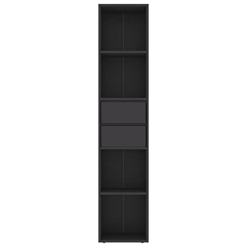 Book Cabinet Storage File Rack Organizer for Filing Kitchen Bathroom Toilet Pantry Corner Home Holder Shelf Outdoor Indoor Wall Garage Lock Gray 14.2"x11.8"x67.3" Chipboard