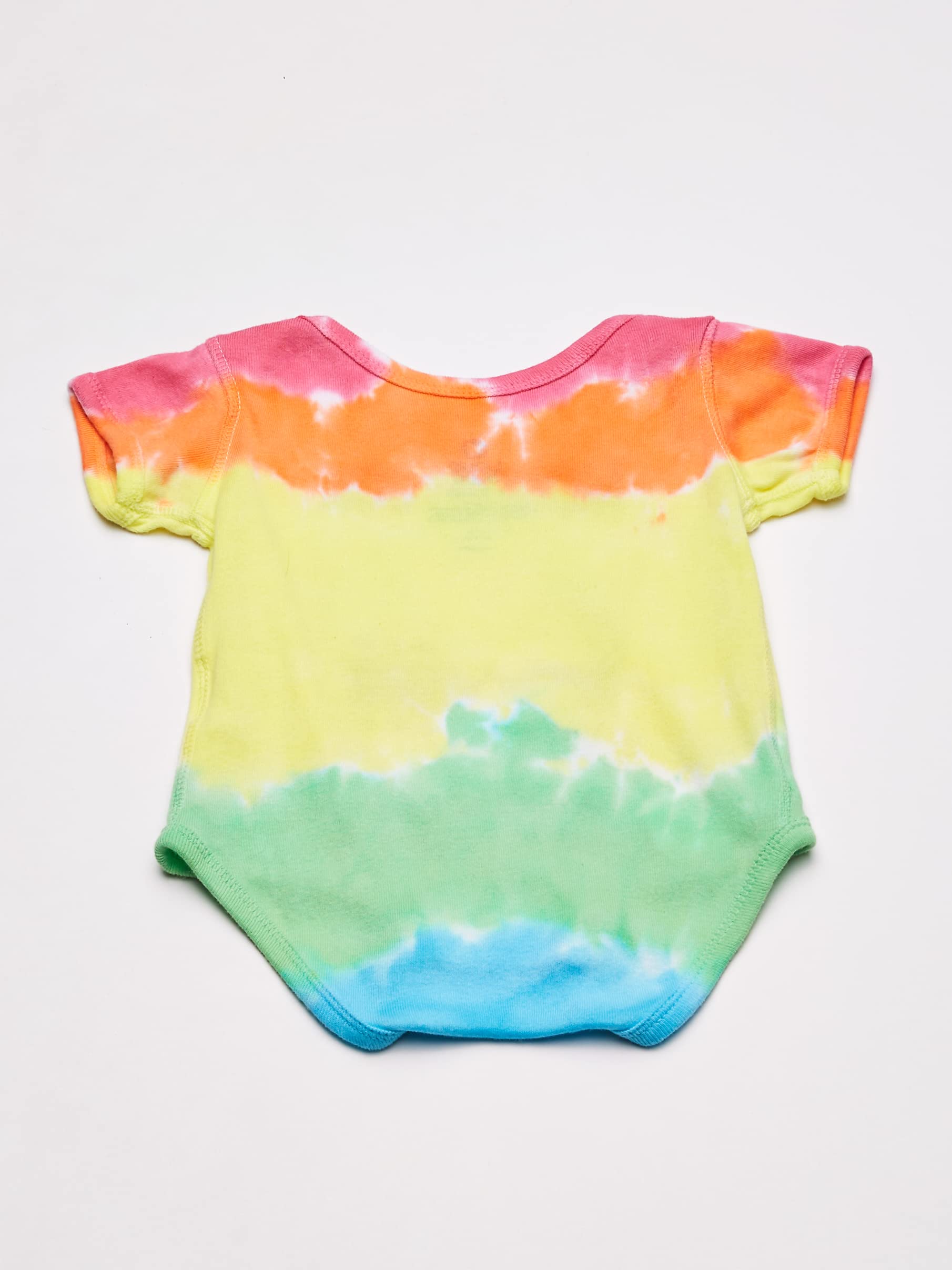 Liquid Blue unisex baby Woodstock Banded Short Sleeve Onesie T Shirt, Tie/Dye, 0-6 Months US