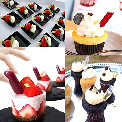 LanMa 150pcs Cupcakes Pipettes 4mL Plastic Pipettes Squeeze Transfer Pipettes for Strawberries Chocolate Ice Cream Mini Dropper