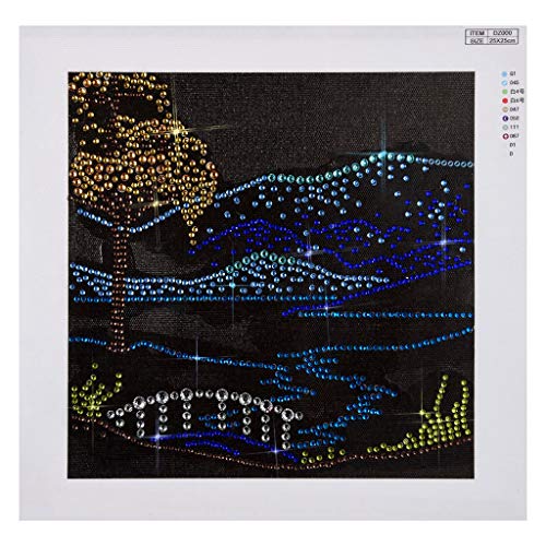 HAPPIShare Large Diamond Painting Kit for Adults Kids Full Square Drills Embroidery Cross Stitch Crystal Rhinestone Mosaic Painting Home Decor Gift Spring Landscape Cottage