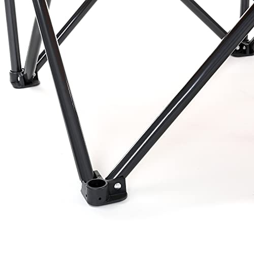 ARROWHEAD OUTDOOR Portable Folding Camping Quad Chair w/ 4-Can Cooler, Cup-Holder, Heavy-Duty Carrying Bag, Padded Armrests, Supports up to 330lbs, USA-Based Support