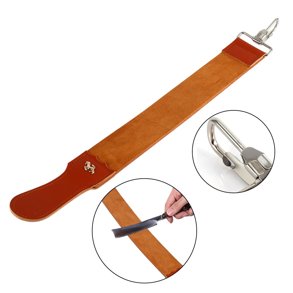 Straight Razor Sharpener Strap Belt,Genuine Leather Razor Folding Knife Shave Knife Strop Leather For Razor Strops Hair-Removal-Razor-Strops Sharpener Sharpening Belt