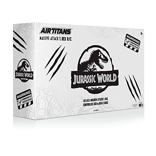 AIRTITANS Jurassic World Inflatable T Rex RC β Massive Attack Air Titans Dinosaur - Over 6 Feet Long - Turns & Spins - Stomps & Roars!