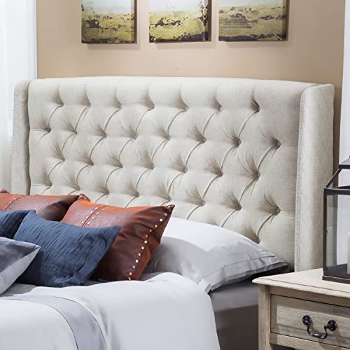 Christopher Knight Home Lidia Tufted Fabric Headboard, Queen / Full, Beige