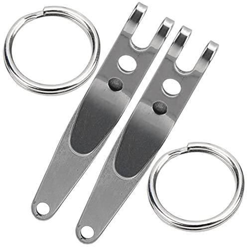 2PCS Suspension Pocket Clip, Multi Purpose Durable Suspension Clip Hanger for Hanging Knives, Suspension Pocket Clip for Outdoor Use