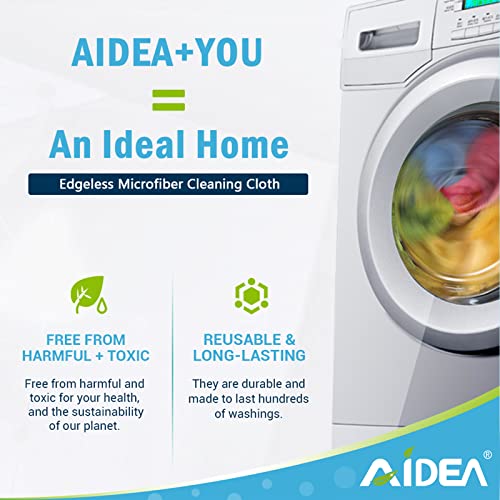 AIDEA Microfiber Cleaning Cloths-8PK, Cleaning Cloth Drying Towel, All-Purpose Softer Highly Absorbent, Lint Free, Streak Free Wash Cloth for House, Kitchen, Car, Window, Gifts-(12in.x 12in.)