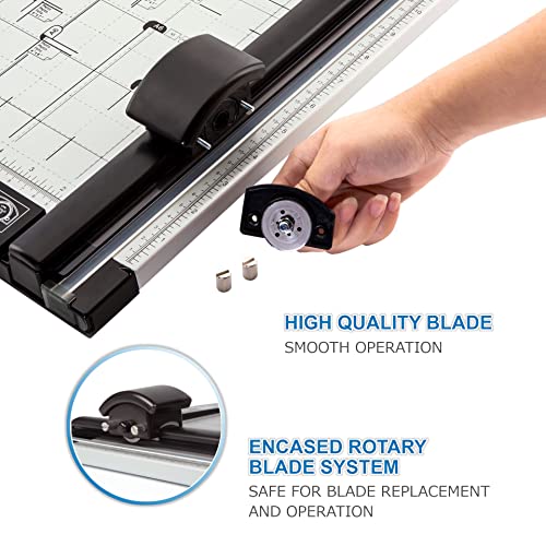 Carl 18 inch DC-2A3N Premium Rotary Paper Trimmer, Metal Base, 15 Sheet Cutting Capacity.