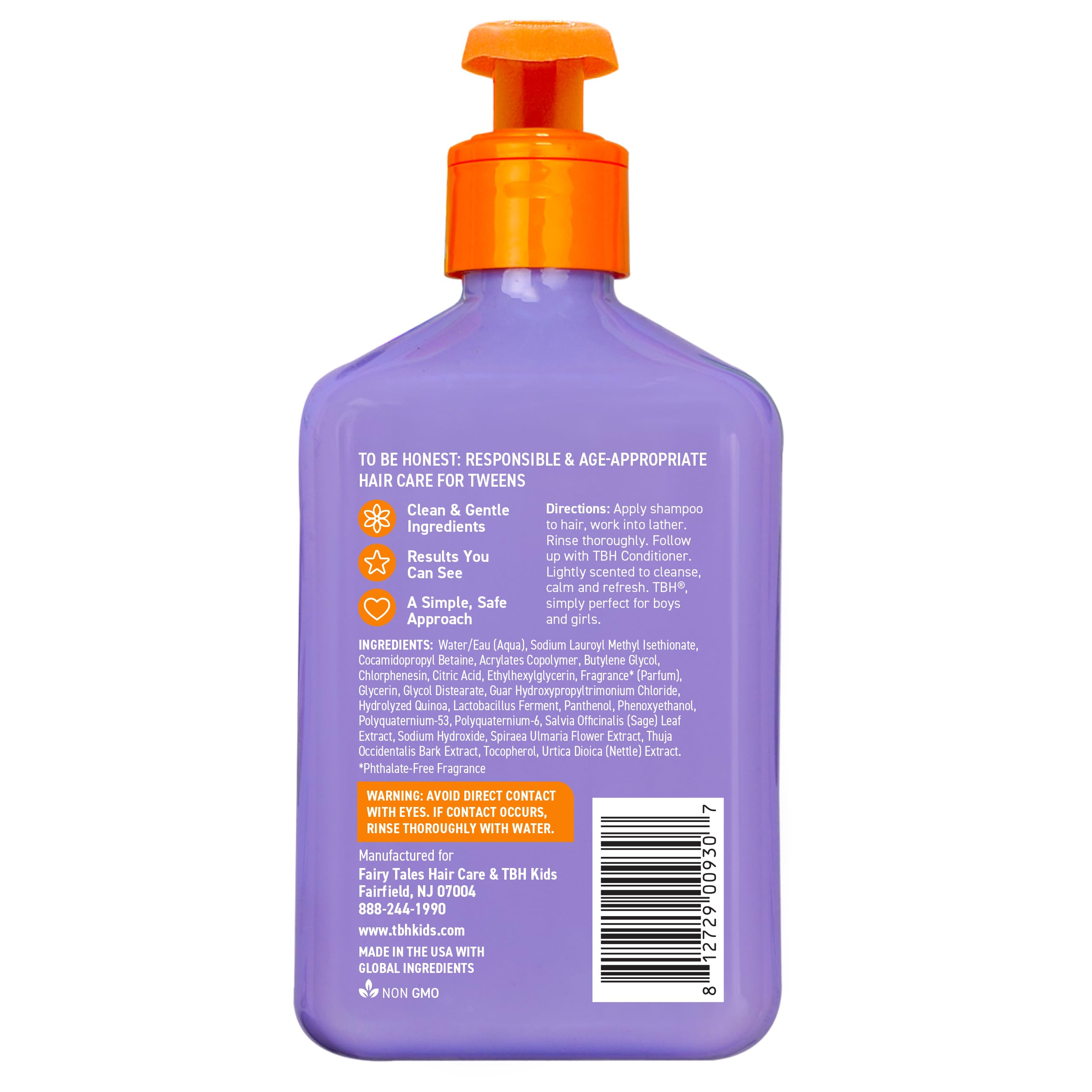 TBH Kids Shampoo - Shampoo for Oily Hair - Sulfate, Paraben Free - 12 oz (2 Pack)