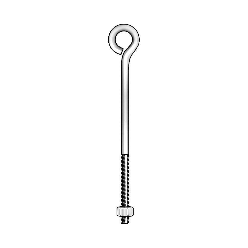 Chicago Hardware, 12012 8, Eyebolt, 6-32In, 1/4In, Turned Wire, PK10