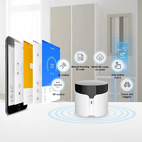 Bestcon RM4C pro RF IR Controlled WiFi Remote Control Hub for Smart Home for Home Devices TV STB Air Condition DVD Work with Alexa Google Home IFTTT