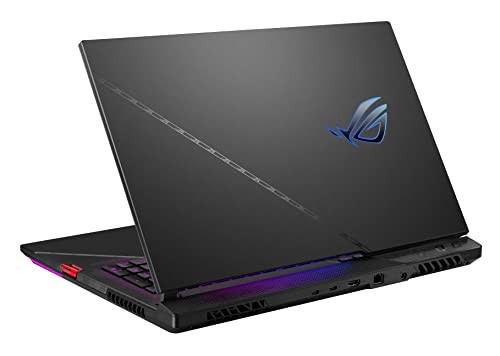 ASUS ROG Strix Scar 17 (2023) Gaming Laptop, 17.3” QHD 240Hz/3ms, 100% DCI-P3 Display, GeForce RTX 4080, AMD Ryzen 9 7945HX, 32GB DDR5, 1TB PCIe SSD, Wi-Fi 6E, Windows 11 Pro, G733PZ-XS96,Off Black