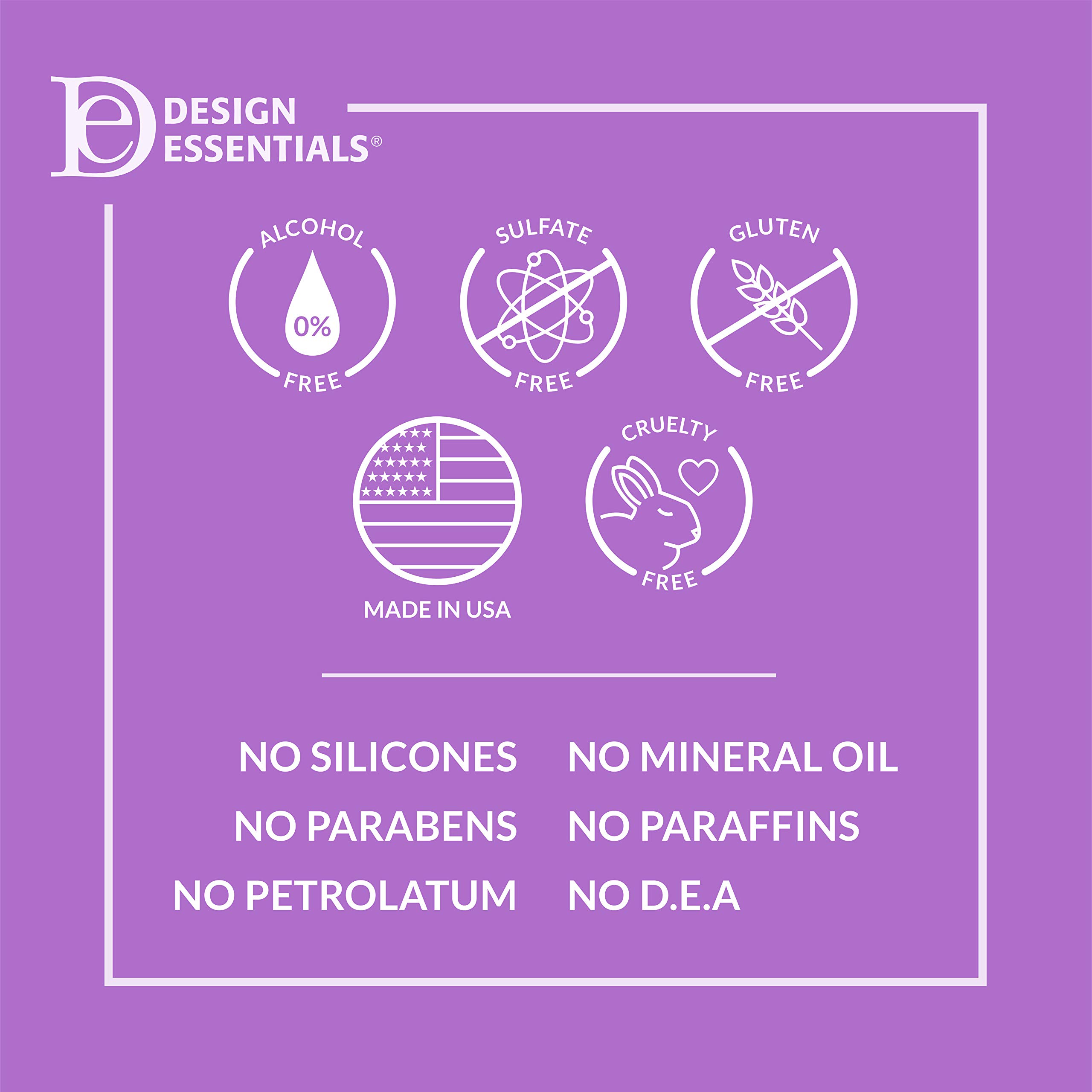 Design Essentials Agave & Lavender Moisturizing Hair Bath, Sulfate-Free Shampoo- Blow-Dry & Silk Press Collection - 12oz