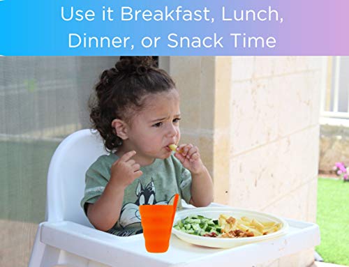 Arrow Sip-A-Cup with Built In Straw For Kids Includes Purple, Blue, Green, Orange (8 Pack)
