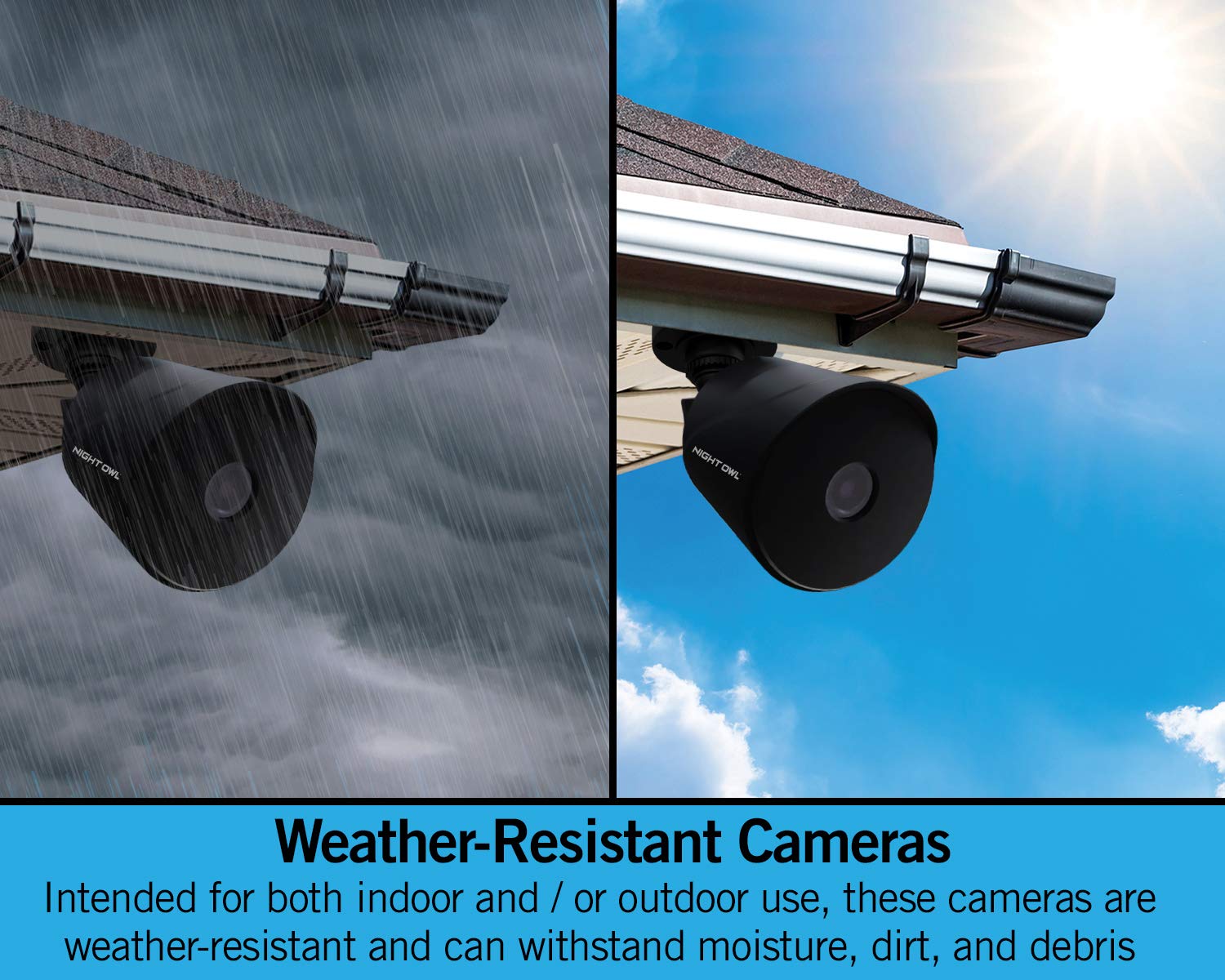 Night Owl 1080p HD Wired Indoor/Outdoor Add-On Cameras, 100 ft. of Night Vision, Wide Viewing Angle and Color Night Vision (2-Pack)