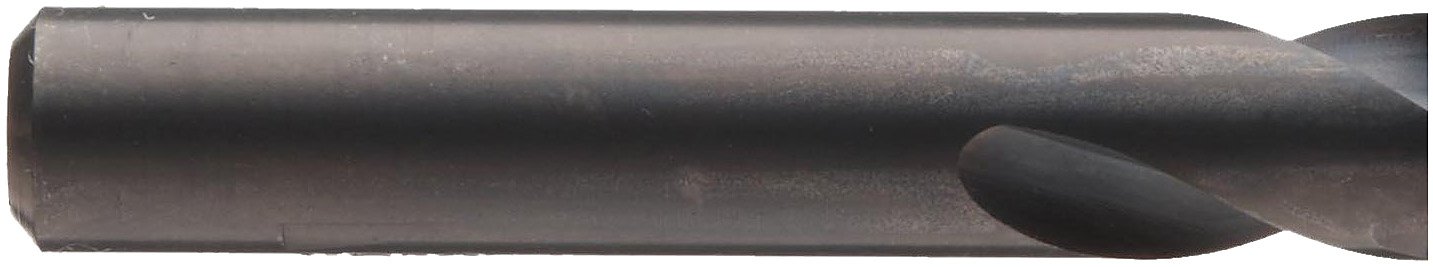 Chicago Latrobe 120 High-Speed Steel Long Length Drill Bit, Black Oxide Finish, Round Shank, 118 Degree Conventional Point, 7/16" Size (Pack of 1)