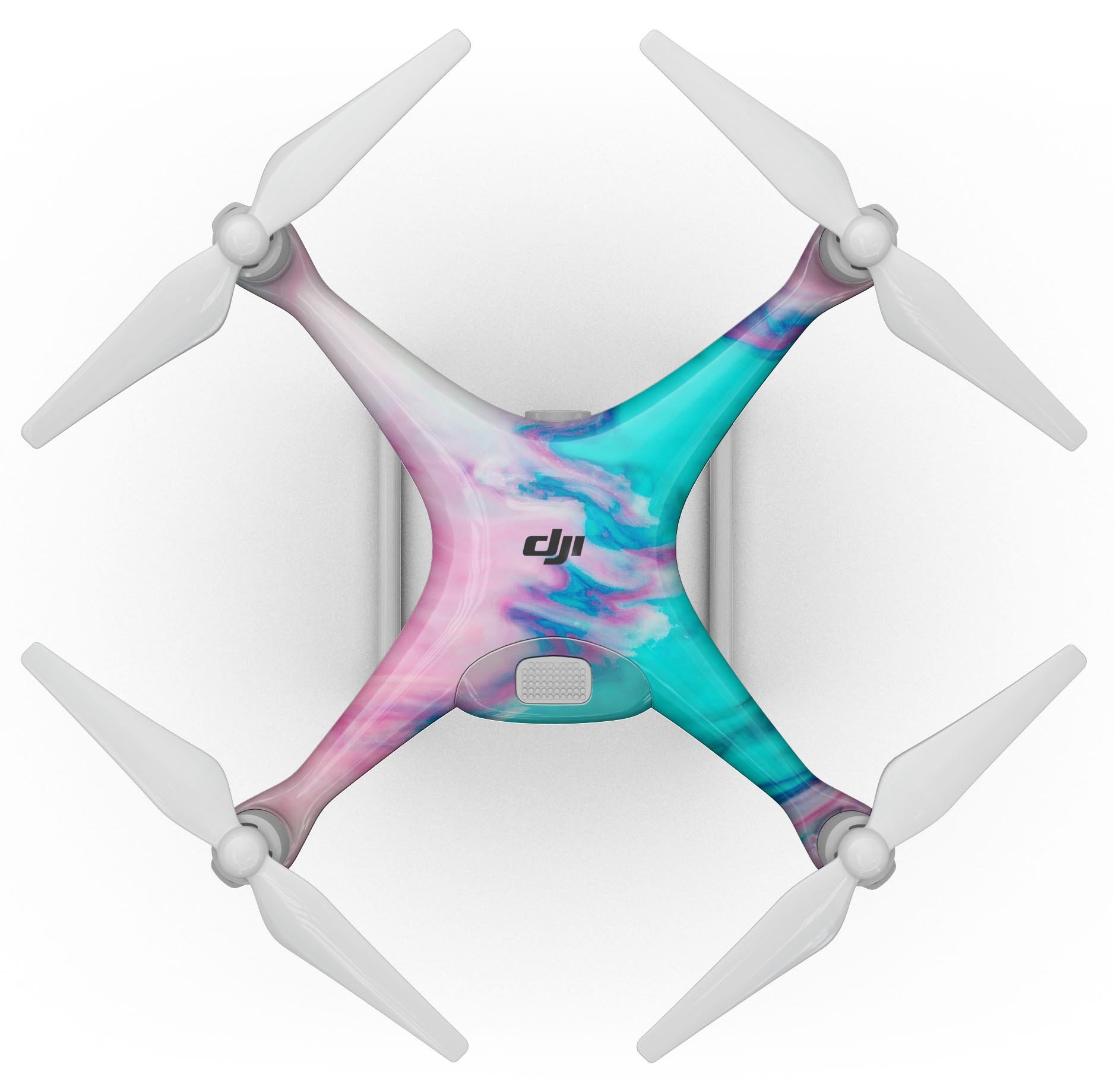Design Skinz Design Skinz Marbleized Pink and Blue Paradise V432 Full-Body Wrap Decal Skin-Kit Compatible with The Drone DJI Mavic