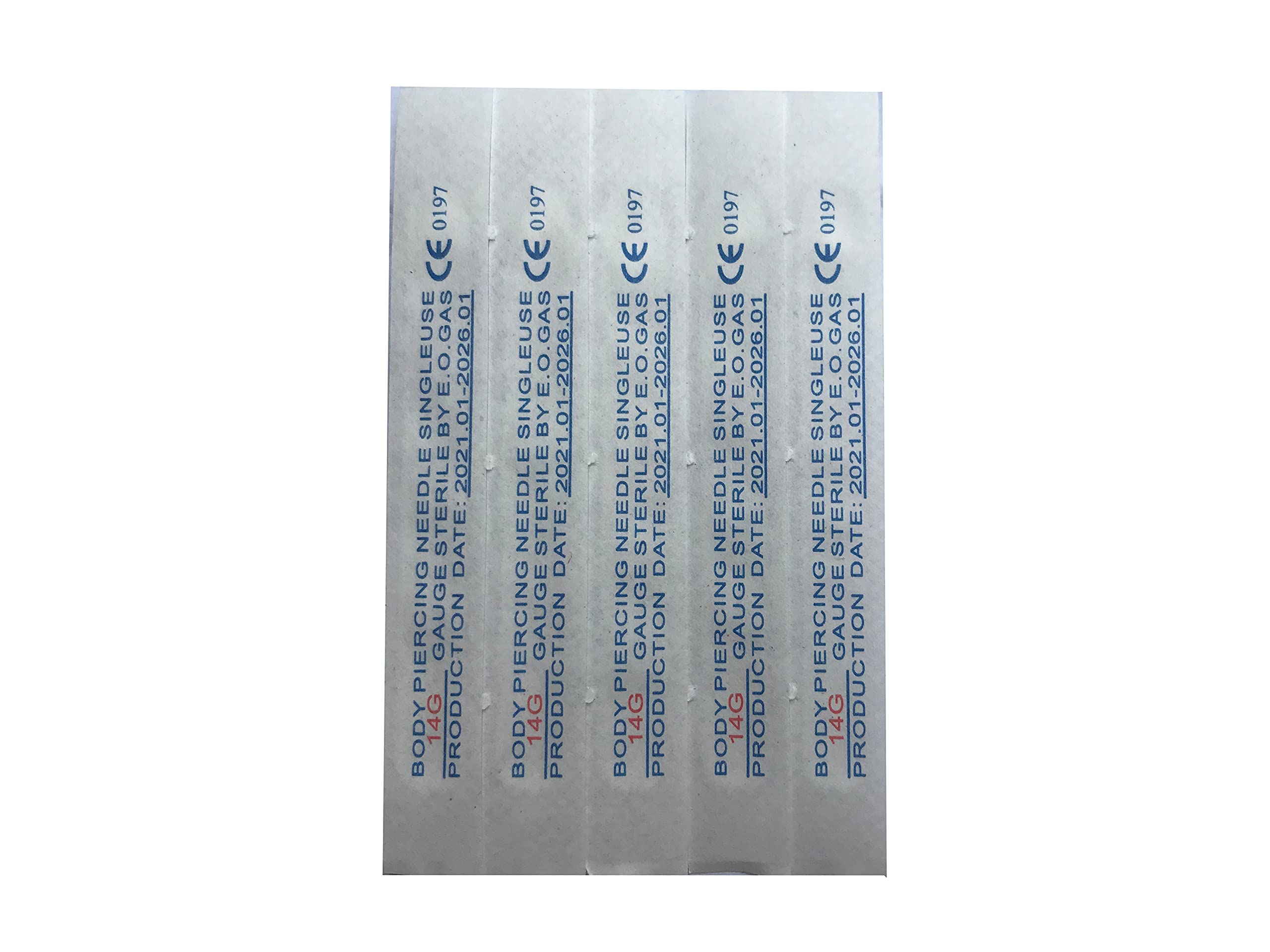 Shuiniba 14G 5 Pieces Body Ear Navel Nose Lip Nipple Piercing Needles