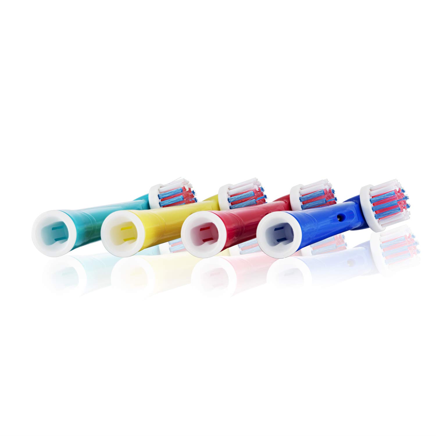 Kids Colored Brush Heads Compatible with Oral-B Kids, Vitality, Genius, Smart Series Pro, Triumph, Advance Power Toothbrush - 4 Pack