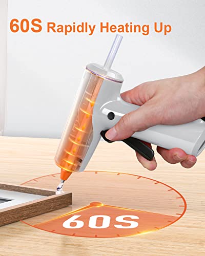 akolik 50W Mini Hot Glue Gun, Anti-Drip Fast Preheating Mini Glue Gun Kit with 30 PCS Glue Sticks for DIY, Arts & Craft, Home Repairs, and Decorations 50W