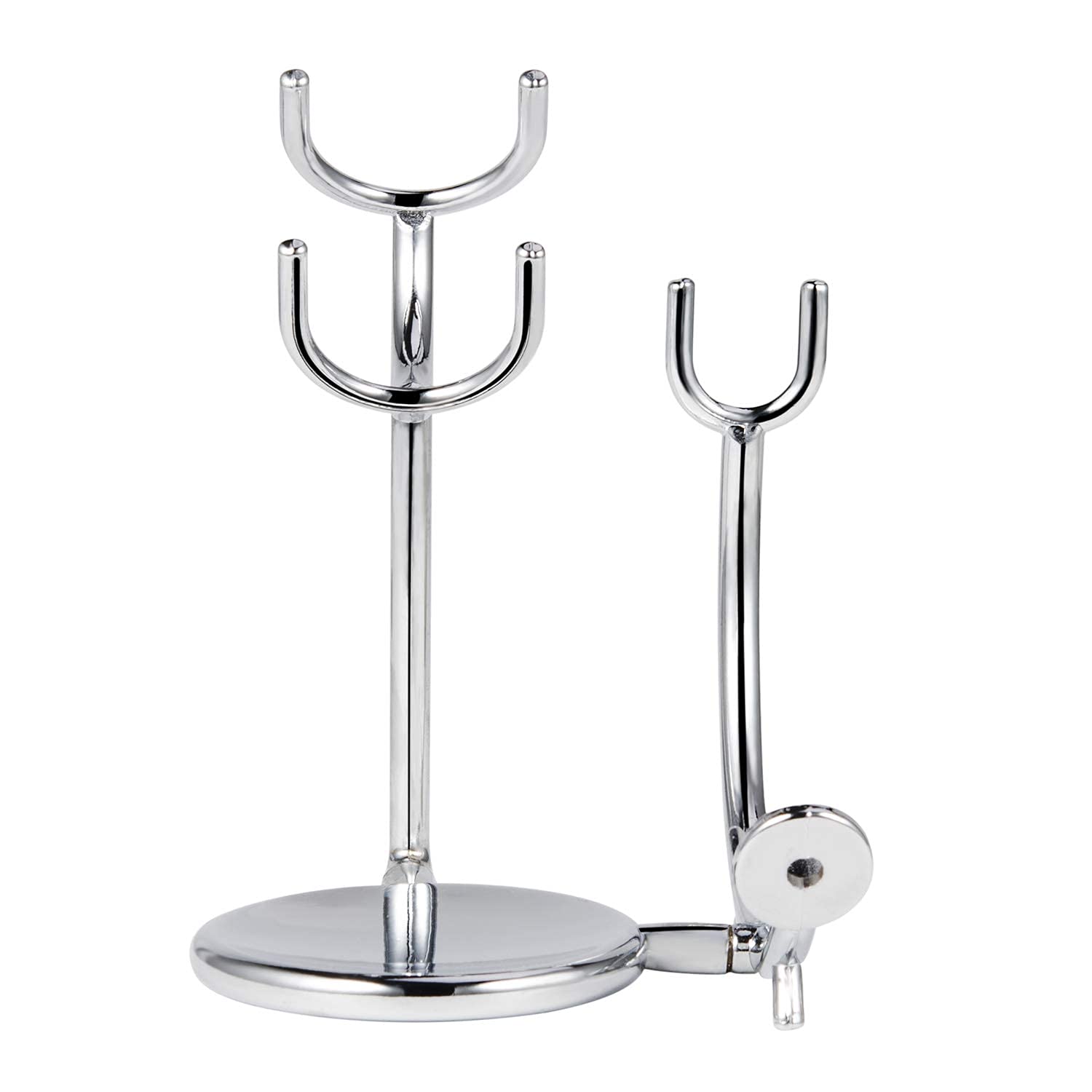 Shaving Razor and Brush Stand, Stainless Steel Shaving Razor Holder, Compatible with Long and Short Handle Safety Razor, Straight Razor and Barber Razor