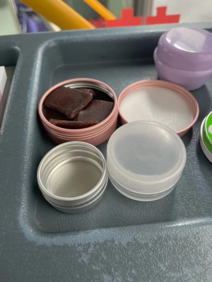 Othmro 3.4 oz Round Metal Tins Aluminum Tin Cans Jar Refillable Containers 100ml Tin Cans Tin Bottles Containers with Screw Lid for Lip Balm Crafts Cosmetic Candles Silver 68×35mm