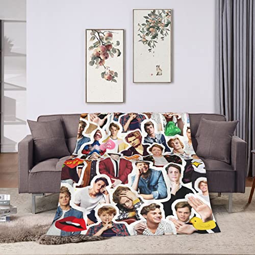 Blanket Jace Norman Soft and Comfortable Warm Fleece Blanket for Sofa,Office Bed car Camp Couch Cozy Plush Throw Blankets Beach Blankets