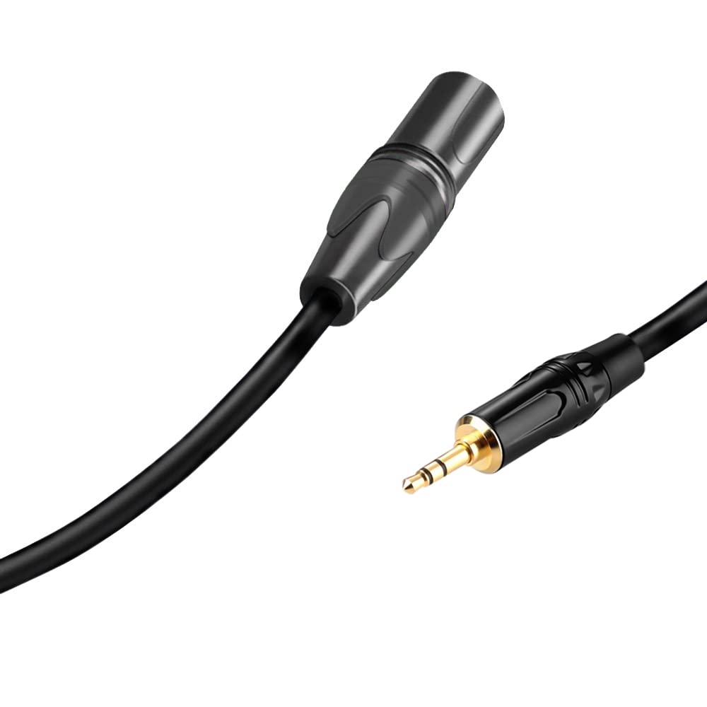 3.5mm to XLR Cable, XLR to 3.5mm Unbalanced 1/8 inch Mini Jack Stereo to XLR Male Cord Adapter - 6.6ft