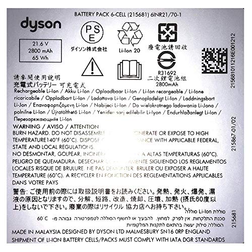 Dyson Replacement Vacuum Battery - V8 Units, Part no. 967834-05
