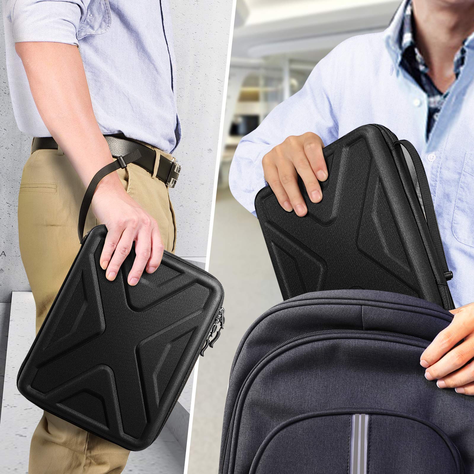 SITHON 11 Inch Portfolio Sleeve Case for 11-inch iPad Pro M4 & iPad Air M2 2024, 11-inch iPad Pro M2, 10.9"/10.2" iPad 10/9th Gen, 10.9" iPad Air 5/4th, Shock Absorption Tablet Carrying Organizer